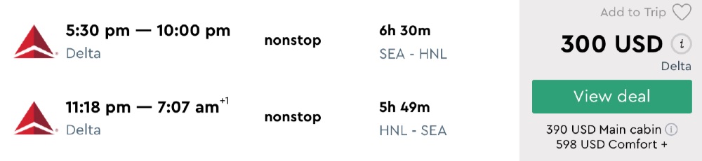 Nonstop via Delta! Seattle to Hawaii: Honolulu and vice versa for $150 ...