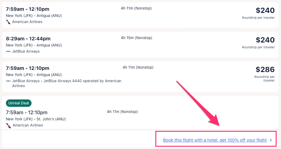 AA Flights Sale to Antigua from $240 R/T