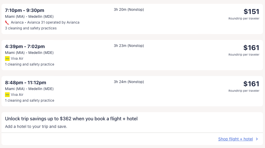 Nonstop flights to Colombia: Medellin from Miami for $151 R/T