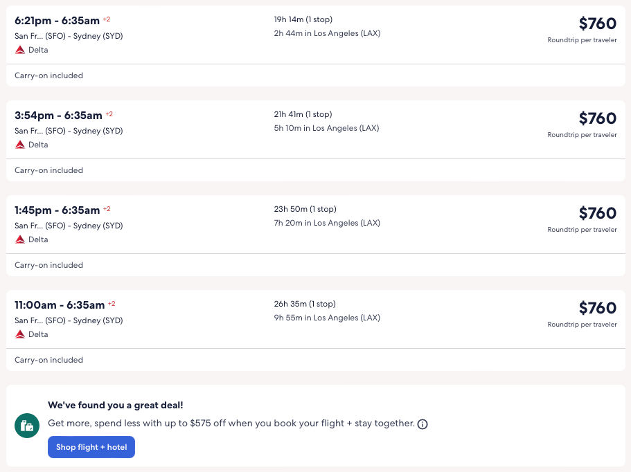 RARE! Flights to Sydney, Australia for $760 R/T